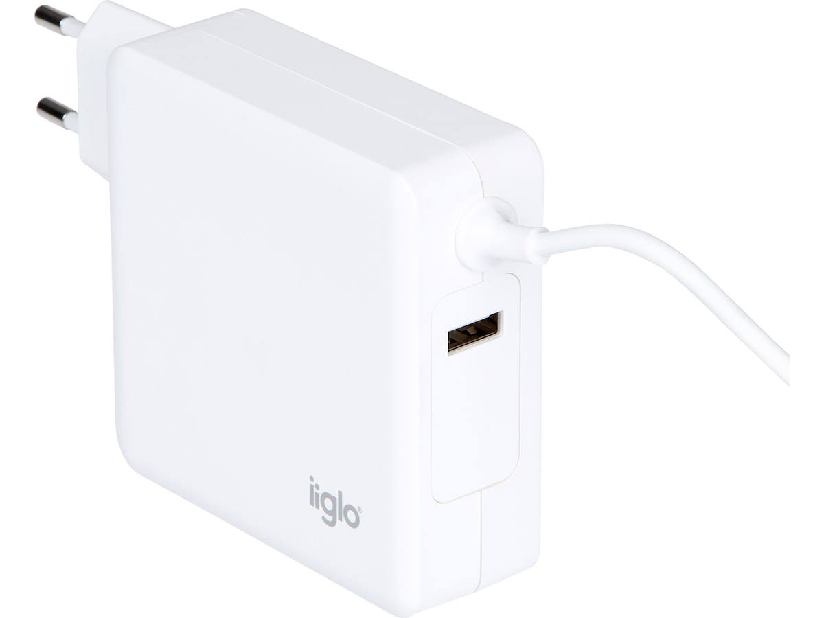 iiglo universal oplader til PC, telefon og tablet, USB-C 90W - Batteri ...