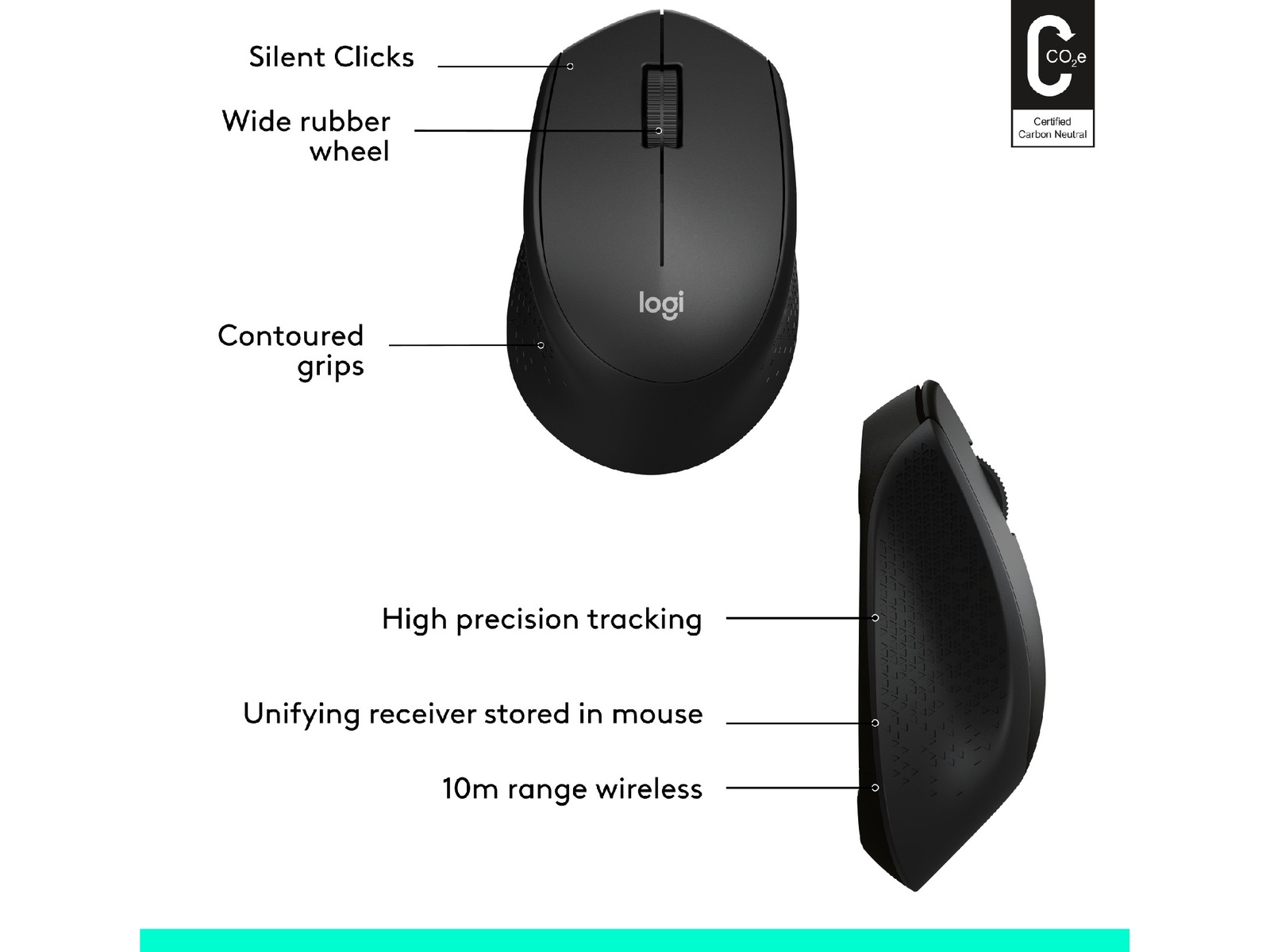 Logitech M330 Silent Plus trådløs Computermus (sort) - Mus - Komplett.dk