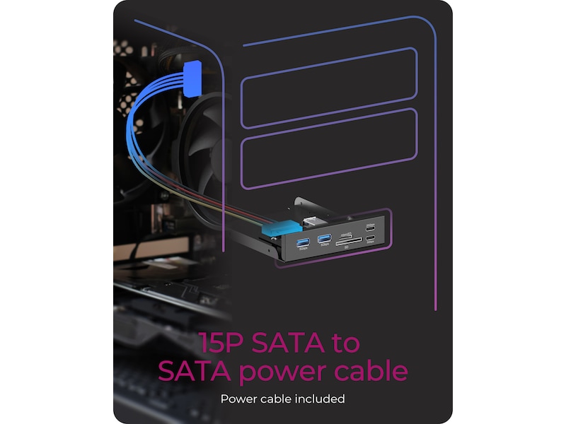 ICY BOX IB-HUB1419-i3 Front panel 3.5" - USB/FireWire | Komplett.dk